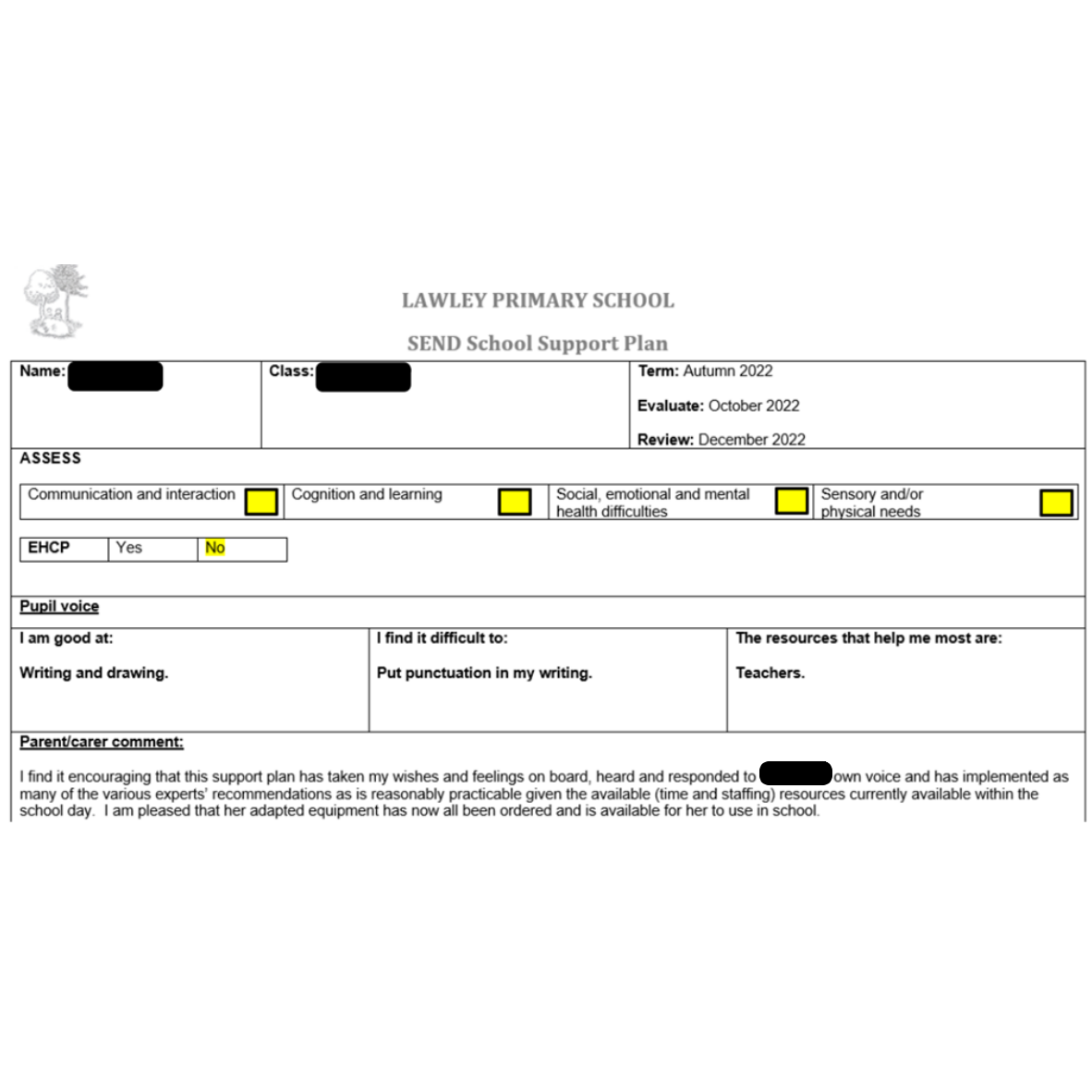 SEND Information Report | Lawley Primary School